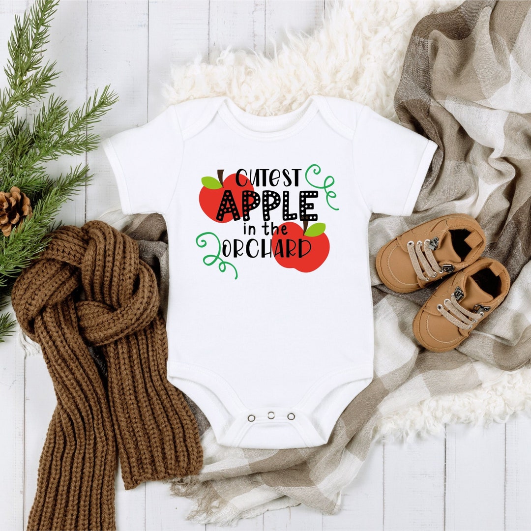 Cutest Apple in the Orchard Cute Baby Onesie® Fall Baby Onesie® Newborn ...