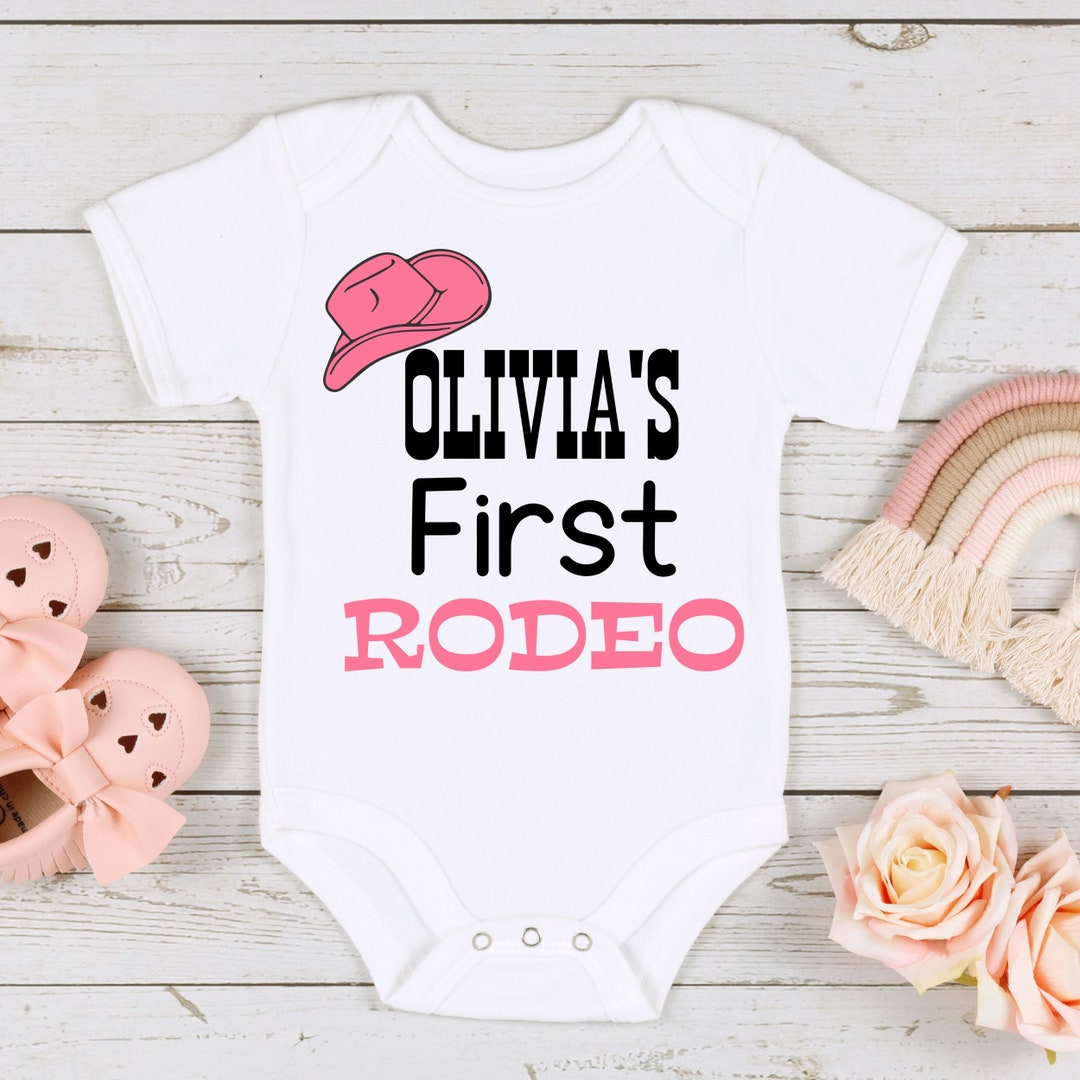 My First Rodeo Onesie® Cute Cowgirl Baby Onesie® Newborn Baby Onesie ...