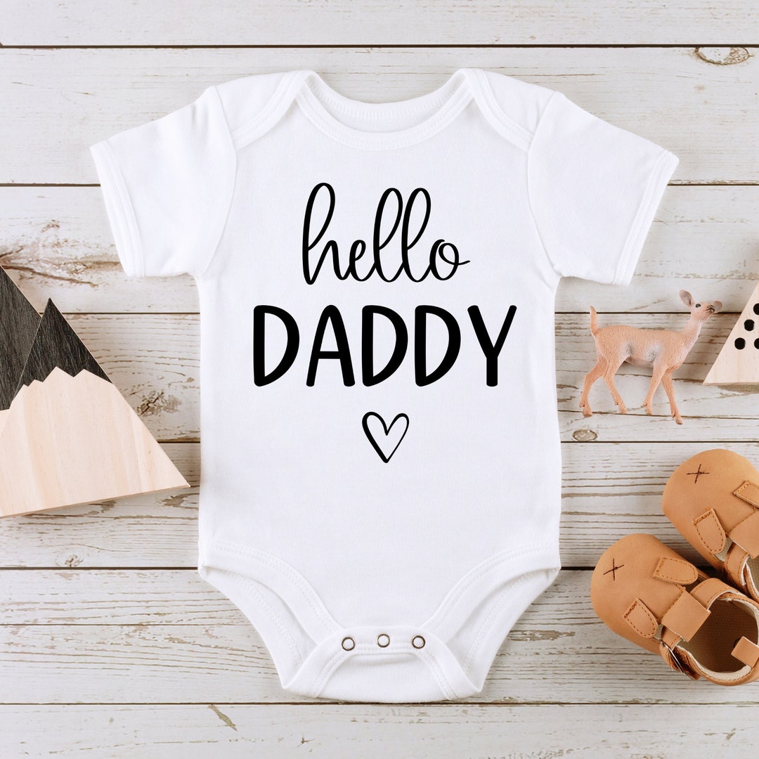 Hello Daddy Onesie® ~ Cute Baby Onesie® ~ New Dad Onesie® ~ Newborn ...