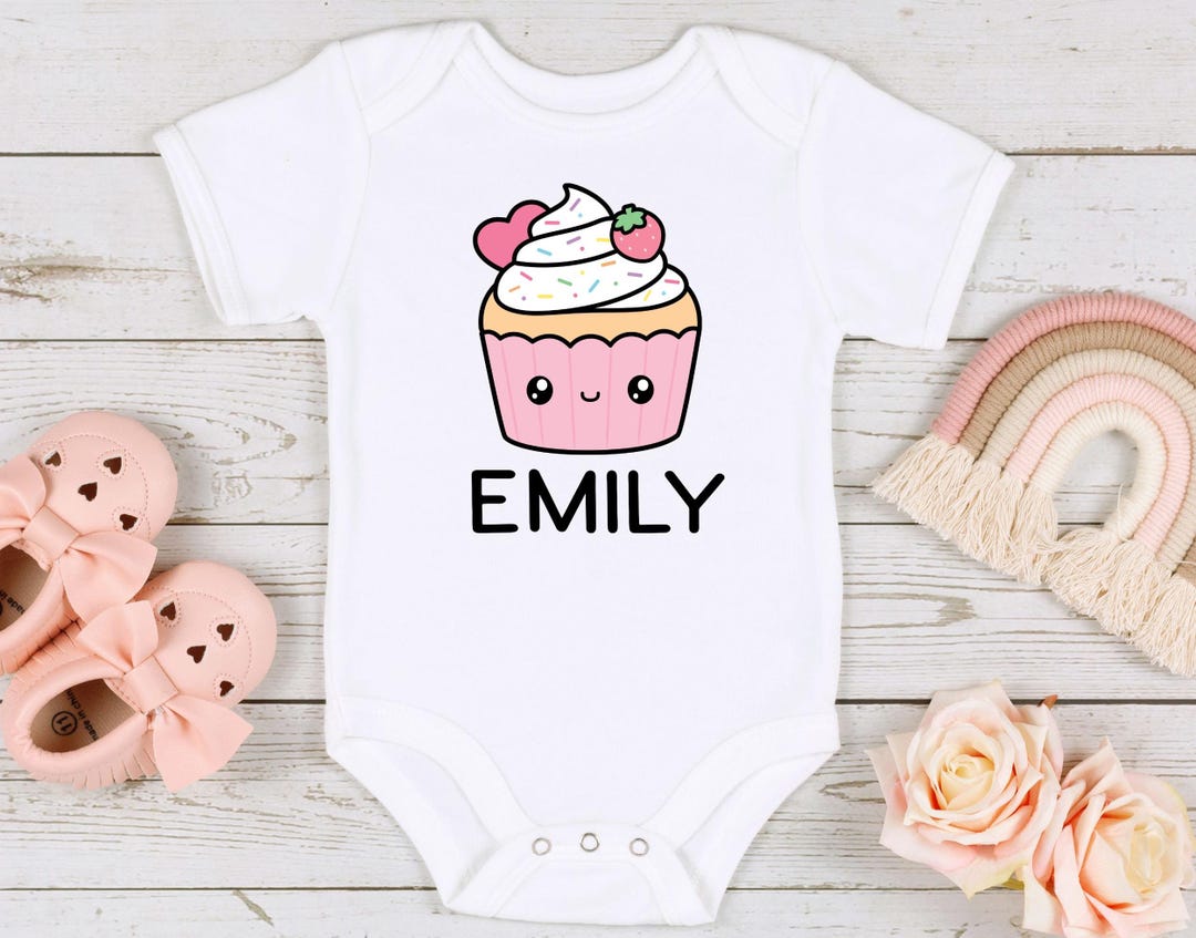 Personalized Baby Onesie® ~ Custom Baby Onesie® ~ Birthday Cupcake Baby ...
