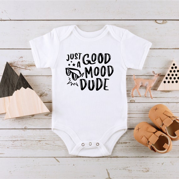 Just A Good Mood Dude Onesie® Cute Baby Onesie® Funny Baby | Etsy