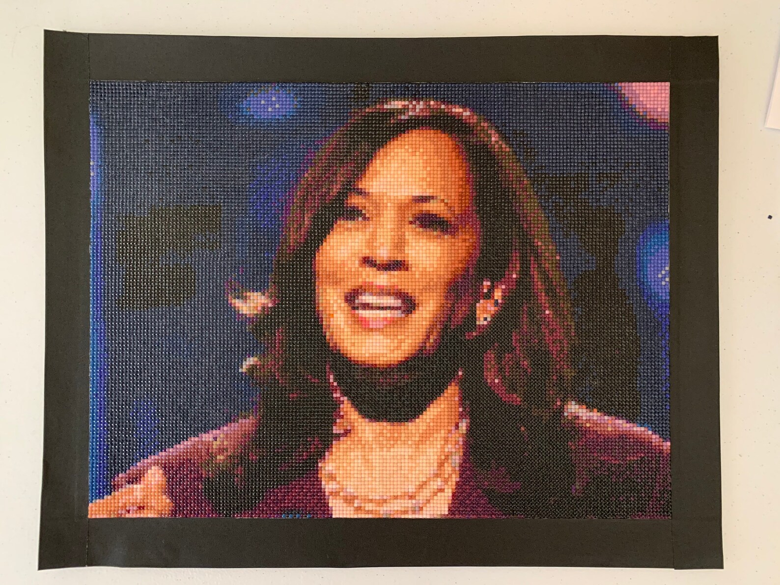 Kamala Harris Mosaic Bead Portrait Photo Painting Art Wall - Etsy