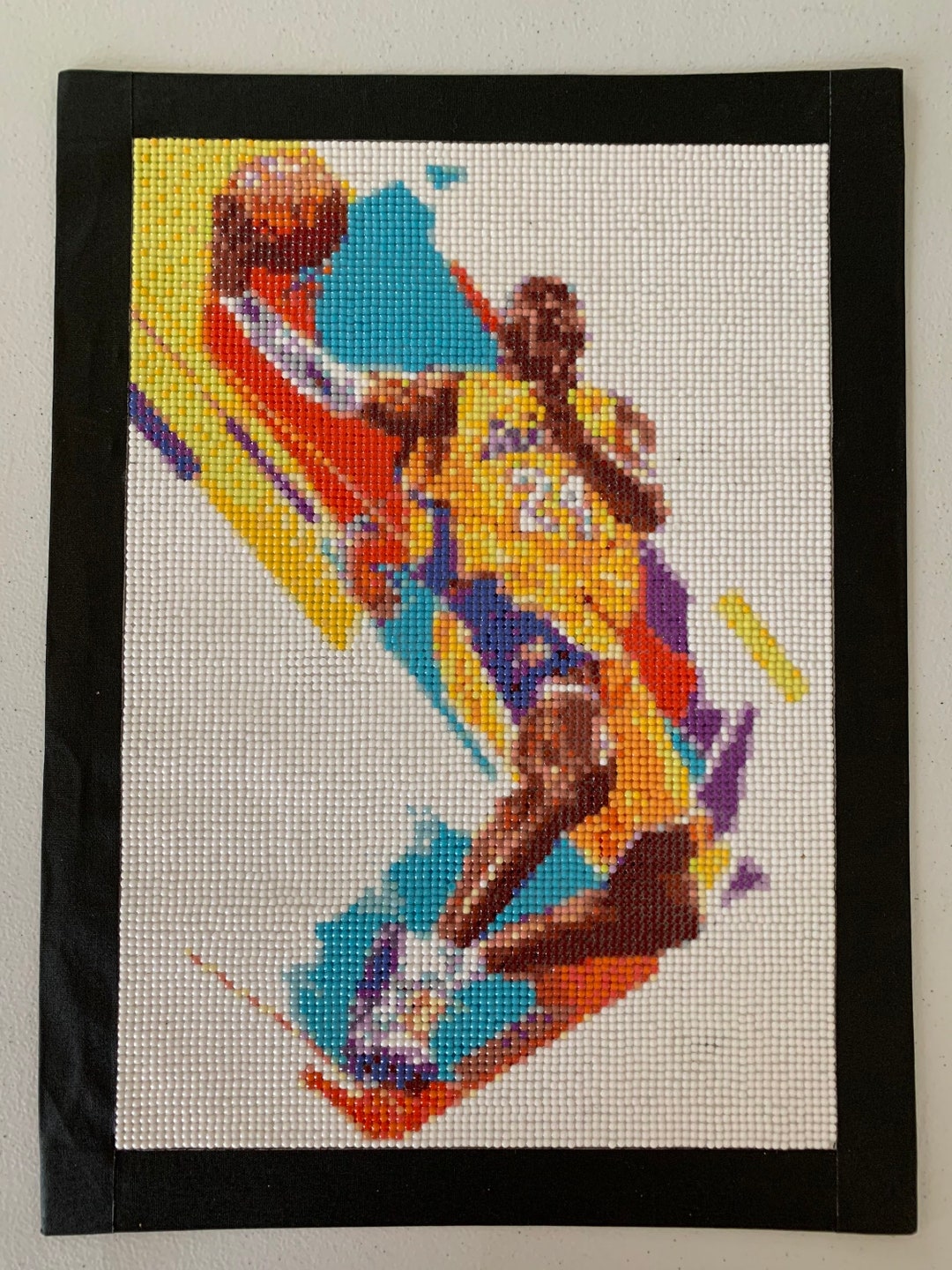 Kobe Bryant 24 Mosaic Bead Wall Pop Art Wall Lakers One of a Kind 12x16 ...