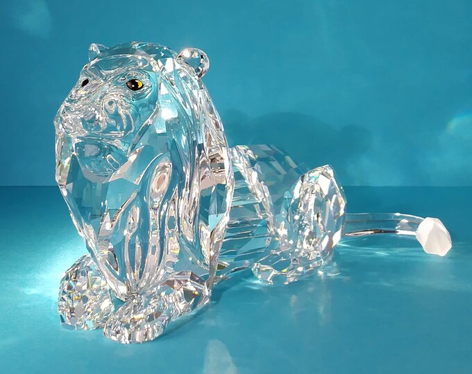 Swarovski Crystal - LION Figurine - 5" Vintage Collectible Retired ...