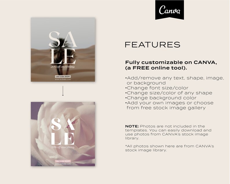 48 INSTAGRAM TEMPLATES Classy Neutral Theme Engagement - Etsy