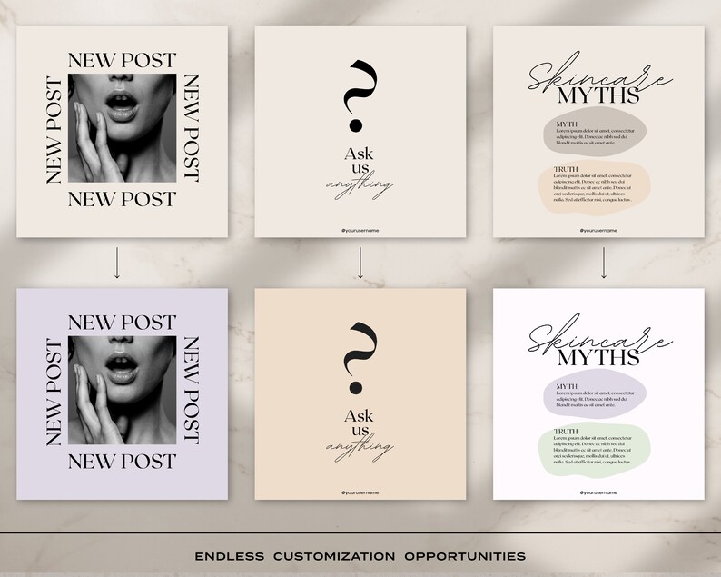 48 INSTAGRAM TEMPLATES Classy Neutral Theme Engagement - Etsy