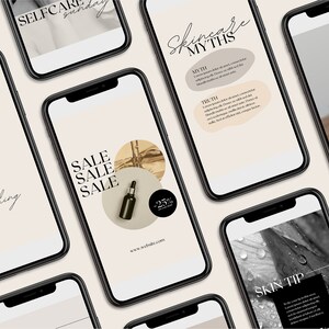 48 INSTAGRAM TEMPLATES Classy Neutral Theme Engagement - Etsy
