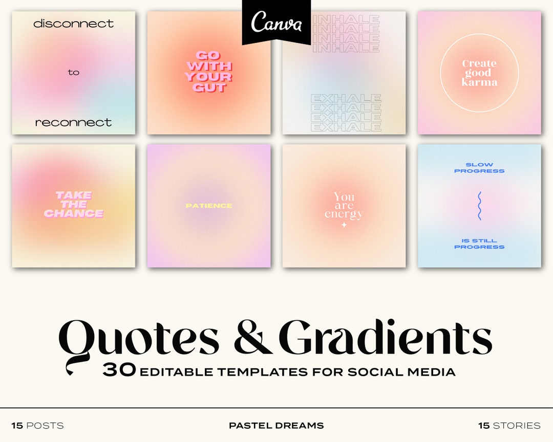 30 EDITABLE INSTAGRAM QUOTES Canva Inspirational Quotes - Etsy Canada