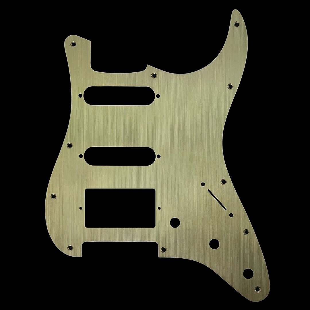Made-to-order - Brushed Gold Brass - 11-hole HSS COVERED Stratocaster ...