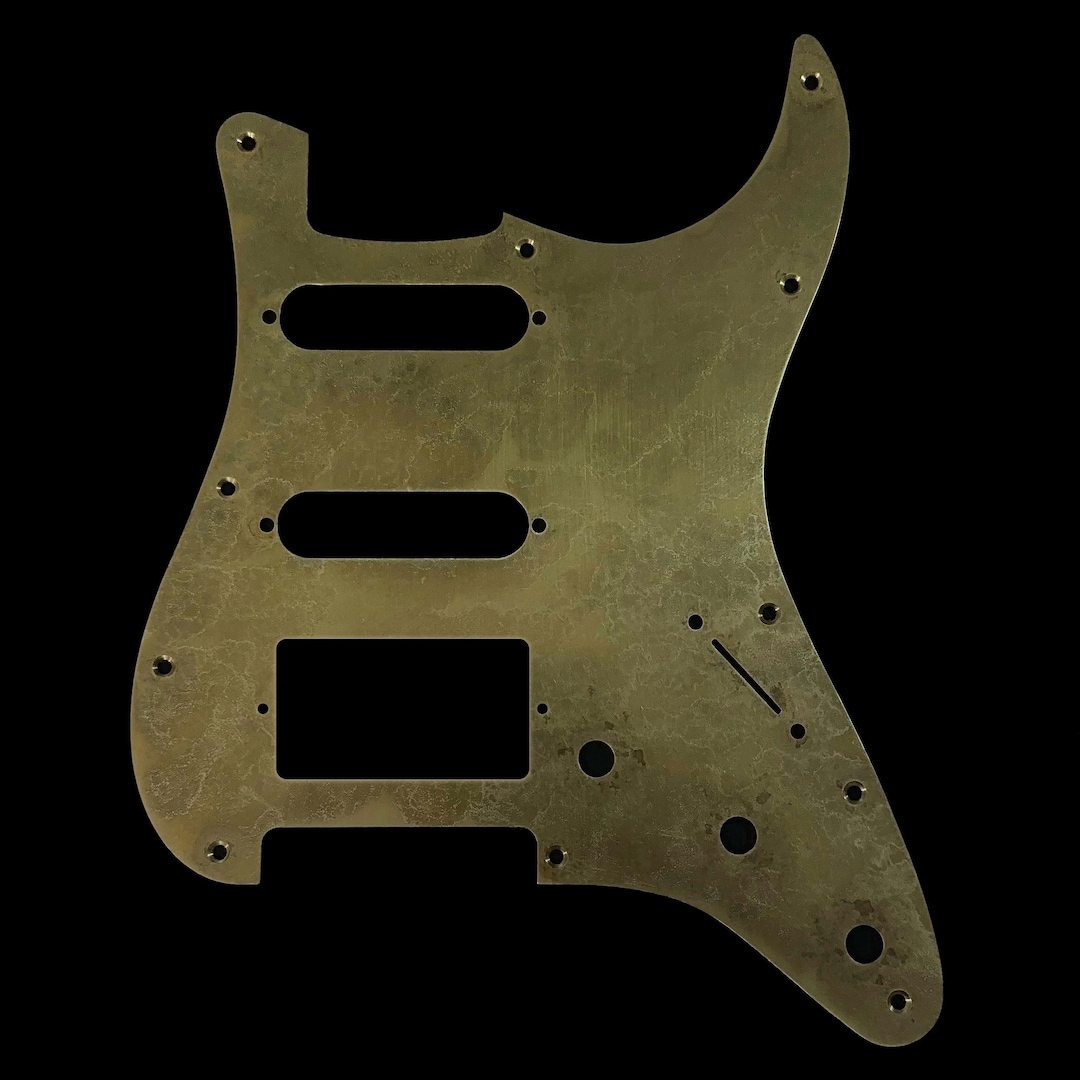 Made-to-order - Aged Gold Brass - 11-hole HSS COVERED Humbucker ...