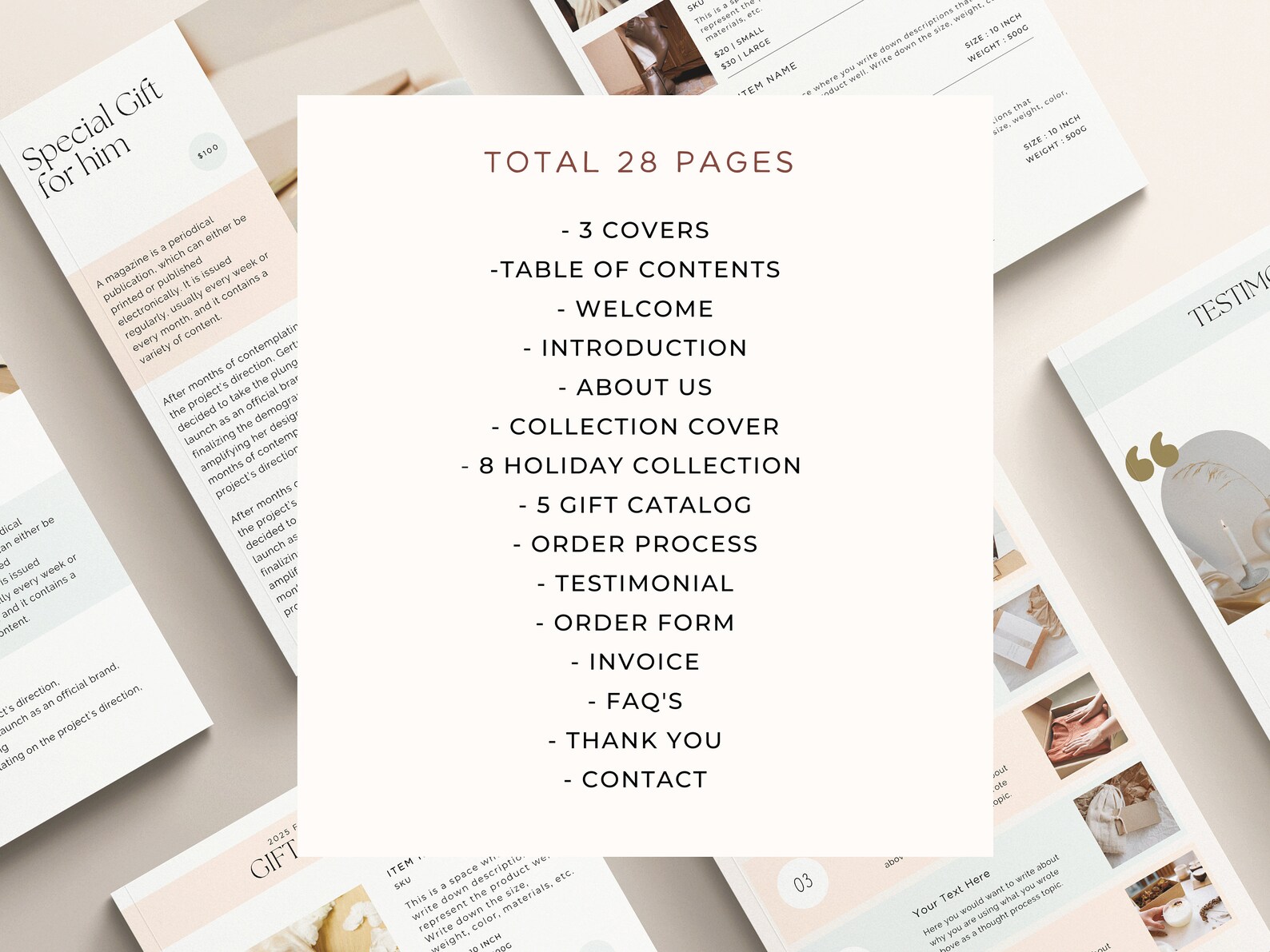 Holiday Gift Guide Template for Canva Editable Wholesale - Etsy