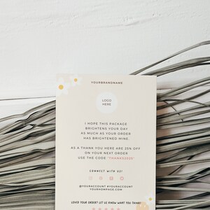 Modèle de reçu rétro Canva Simple, mignon Carte de remerciement ...