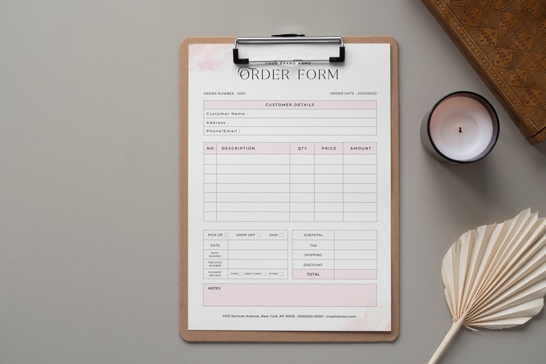 Editable Order Form Template Bundle Canva Printable - Etsy