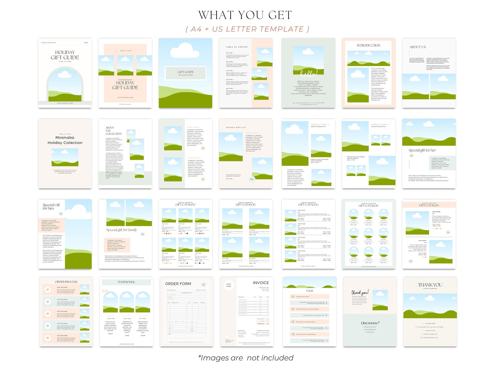 Holiday Gift Guide Template for Canva Editable Wholesale - Etsy