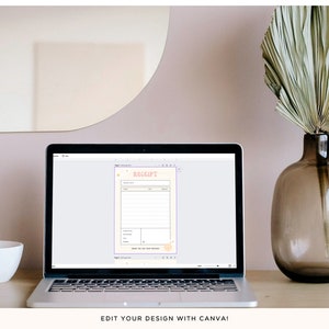 Modèle de reçu rétro Canva Simple, mignon Carte de remerciement ...