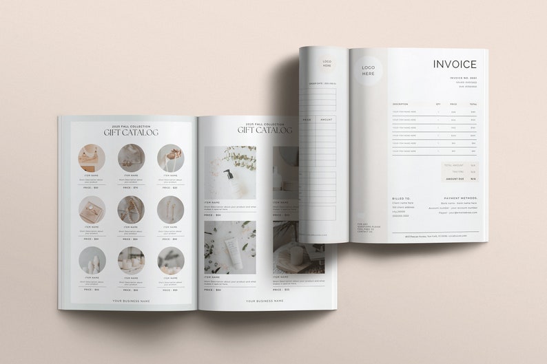 Holiday Gift Guide Template for Canva Editable Wholesale - Etsy