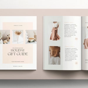 Holiday Gift Guide Template for Canva Editable Wholesale Product ...