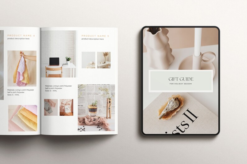 Holiday Gift Guide Template for Canva Editable Wholesale - Etsy