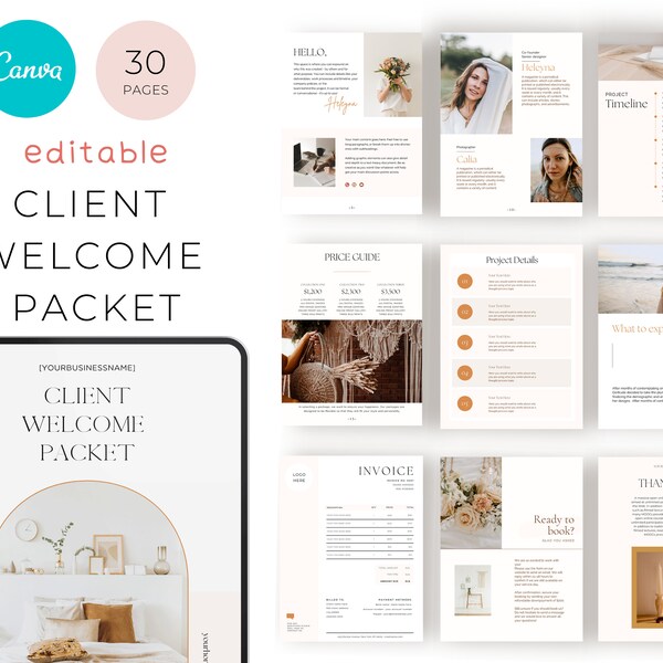Onboarding Book Canva Template - Etsy