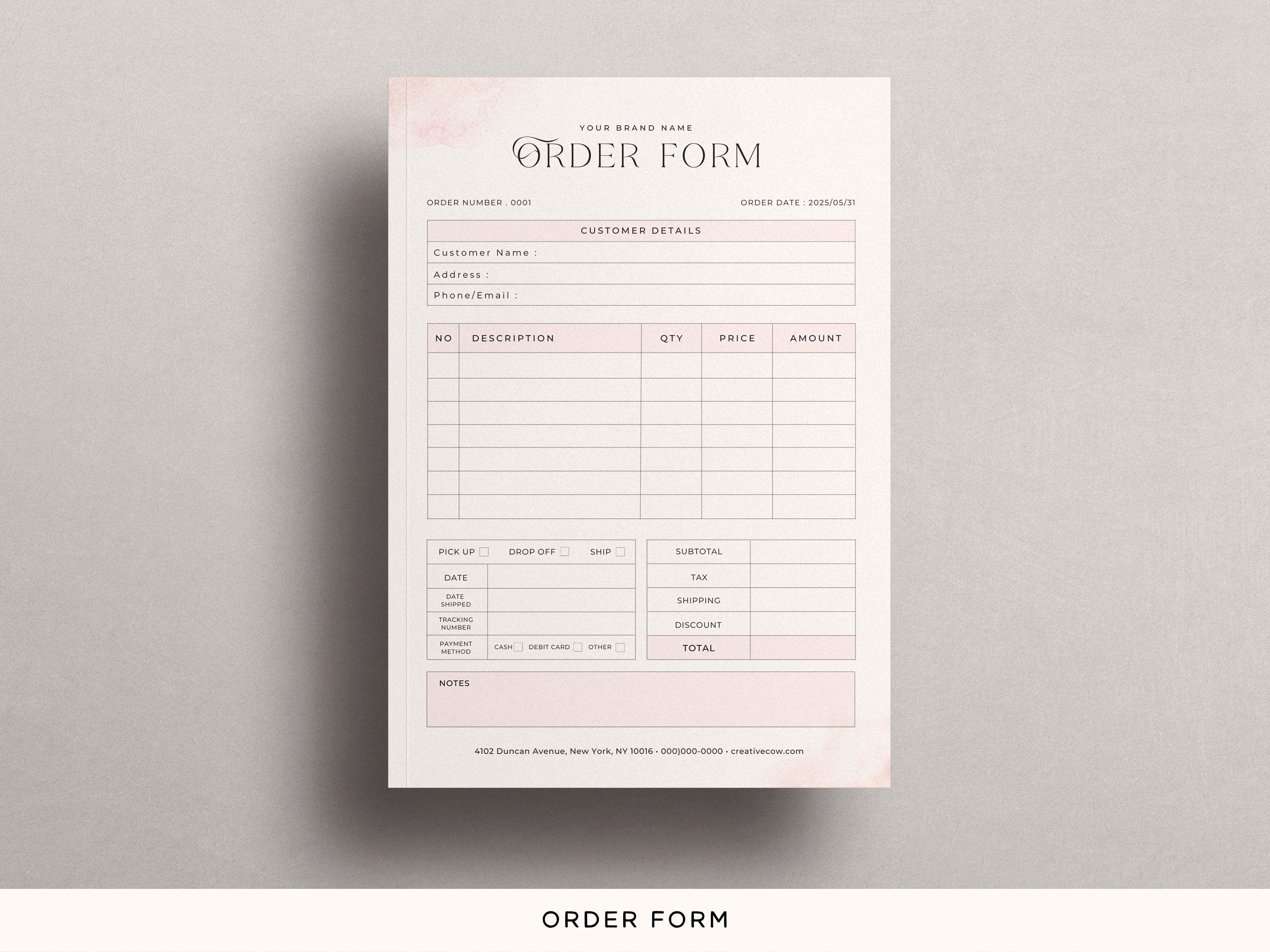 Editable Order Form Template Bundle Canva Printable - Etsy