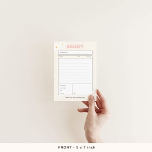 Modèle de reçu rétro Canva Simple, mignon Carte de remerciement ...