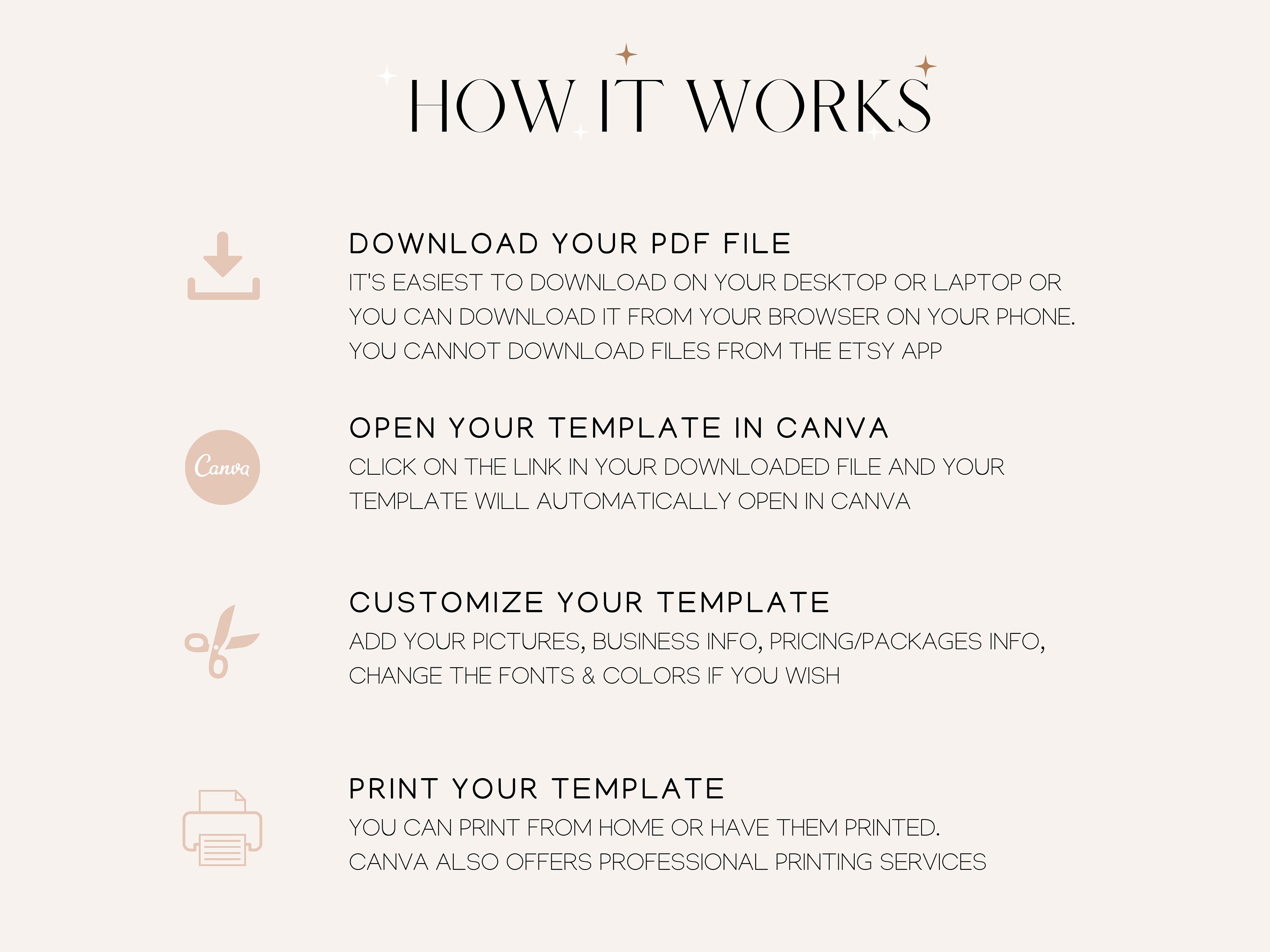 Simple Order Form Template Canva Editable Printable | Etsy