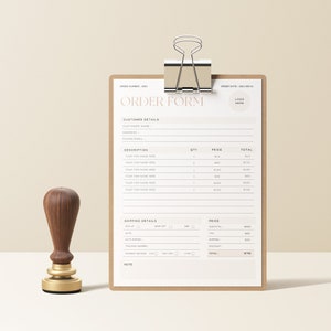 Simple Order Form Template Canva Editable Printable - Etsy