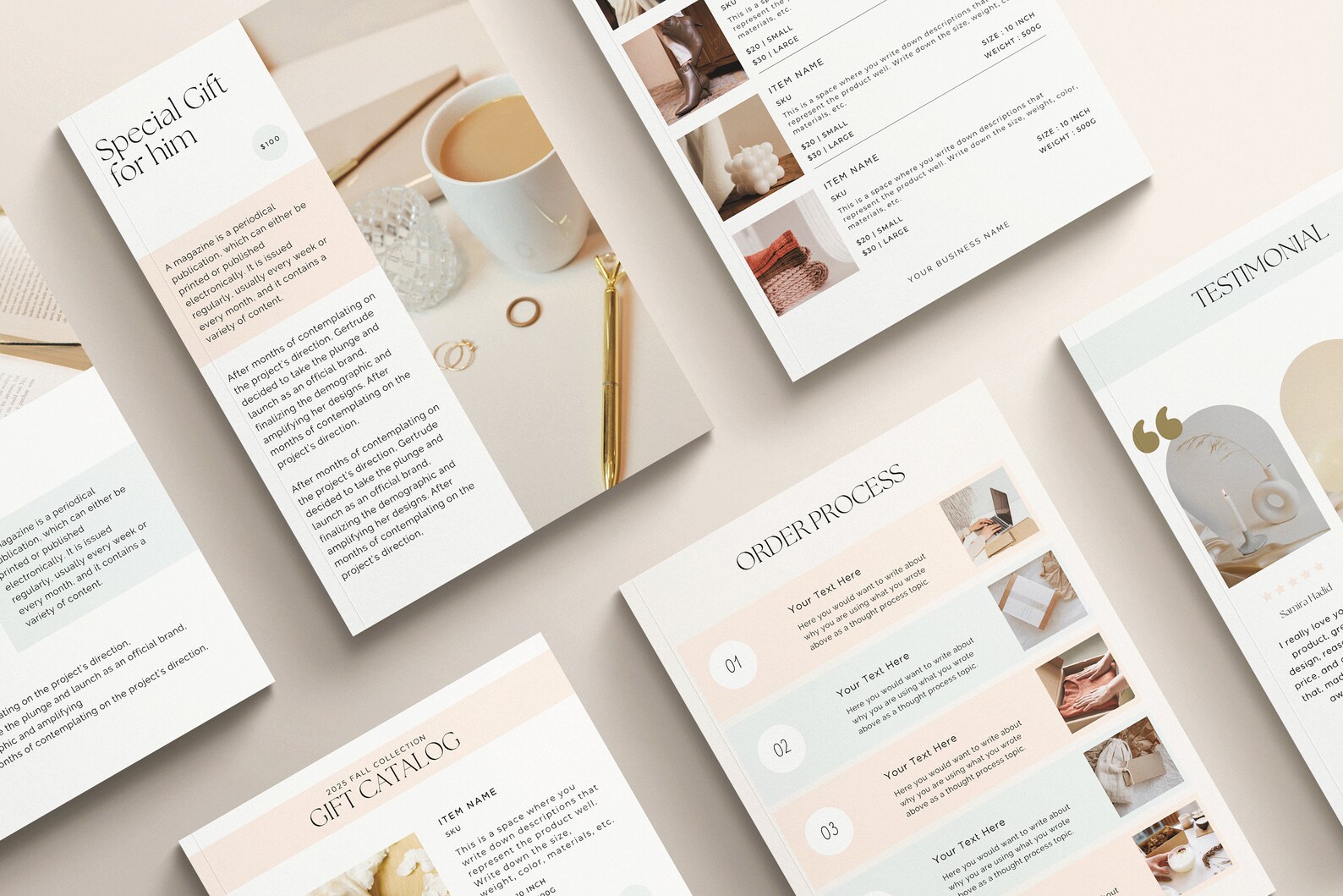 Holiday Gift Guide Template for Canva Editable Wholesale - Etsy