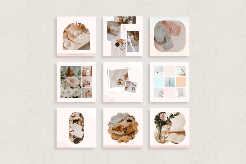 Pastel Instagram Post Template Canva Cute Instagram Feed - Etsy