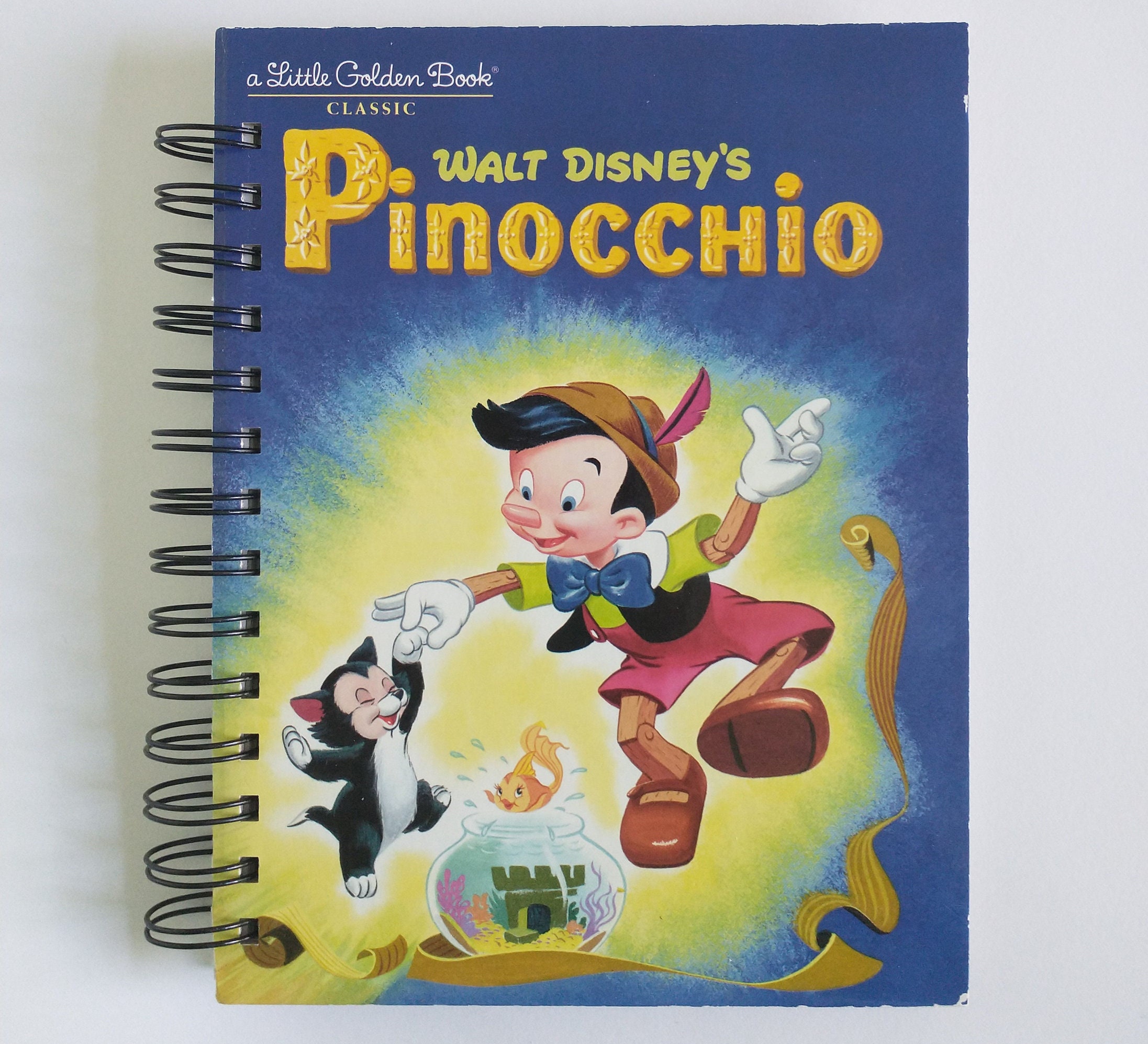 Walt Disney's Pinocchio Repurposed Sketchbook / Journal / Notebook - Etsy