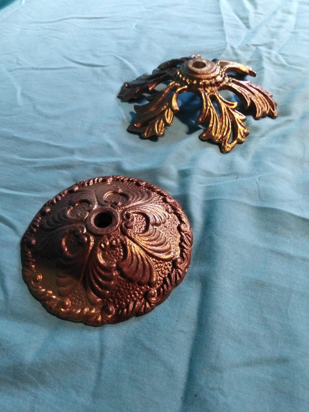 Set of Two Bobeche Dishes, Chandelier Parts ,hardware Restoration of ...