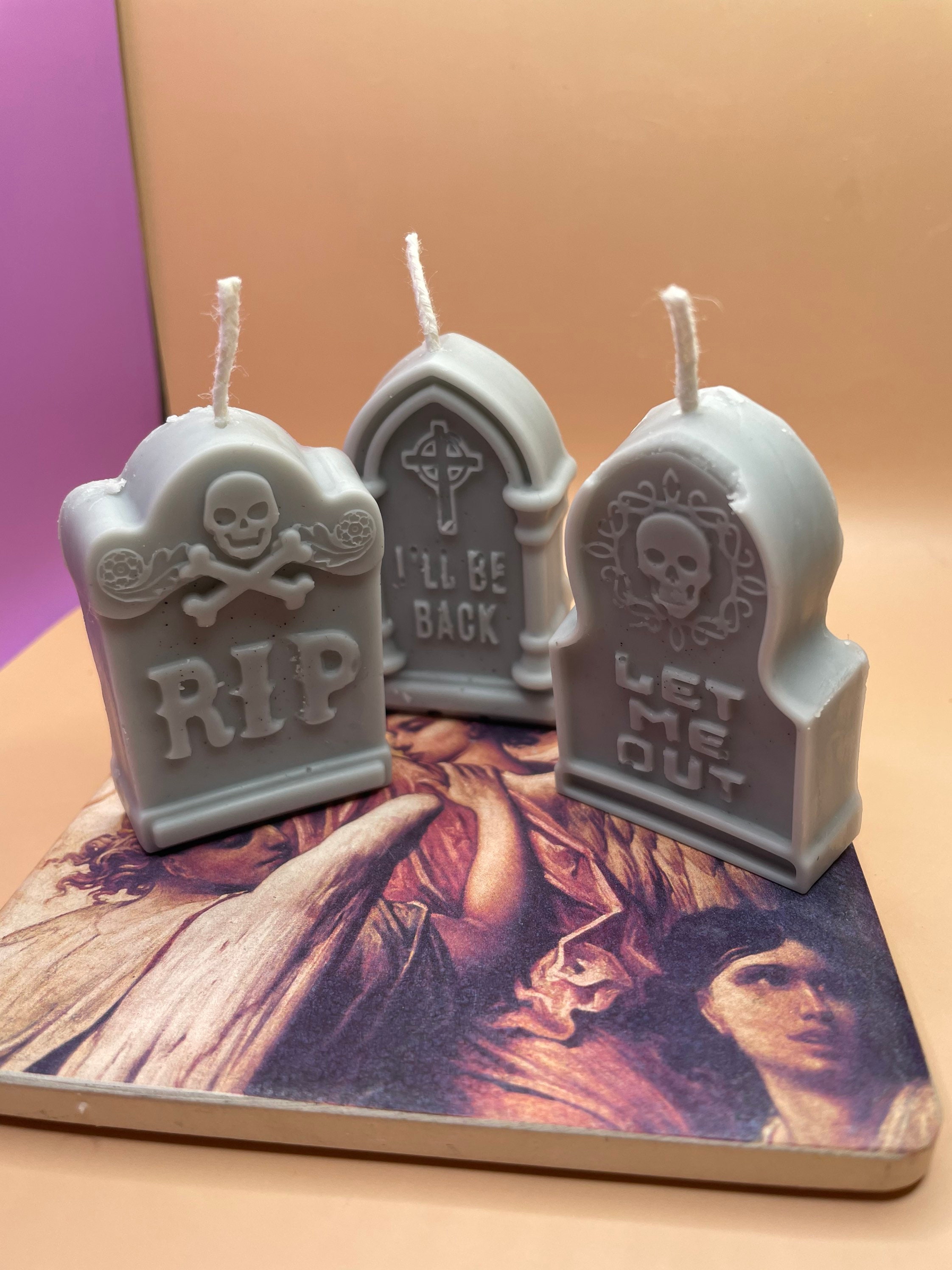 Tombstone Candle | Spooky Decor | Halloween Candle | Handmade Gifts ...