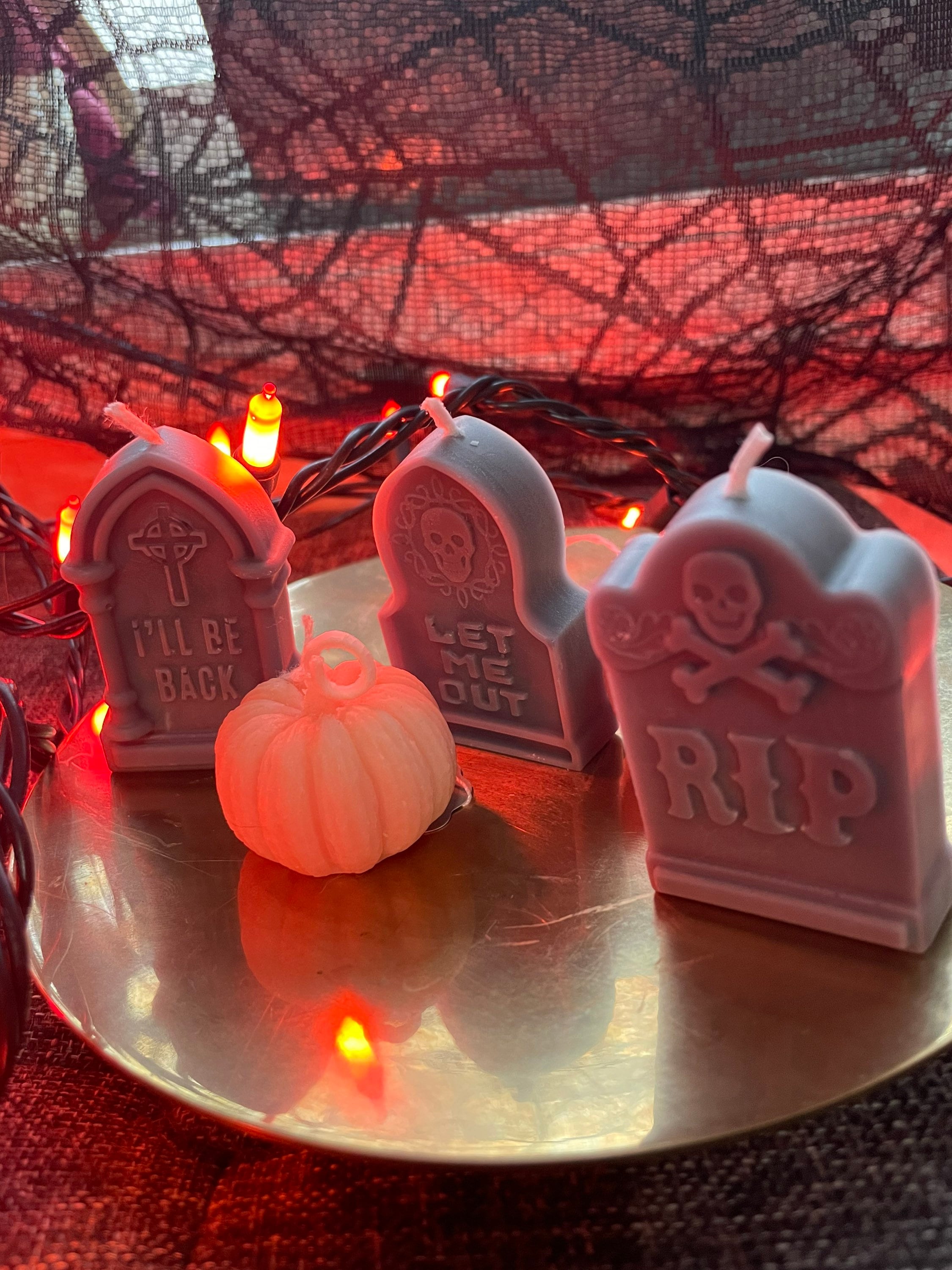 Tombstone Candle | Spooky Decor | Halloween Candle | Handmade Gifts ...