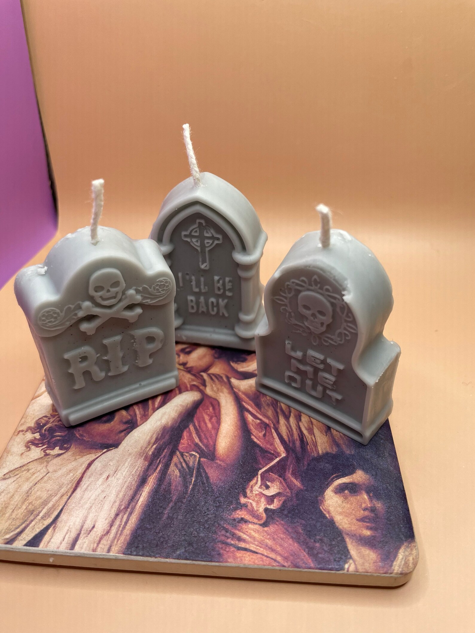 Tombstone Candle | Spooky Decor | Halloween Candle | Handmade Gifts ...