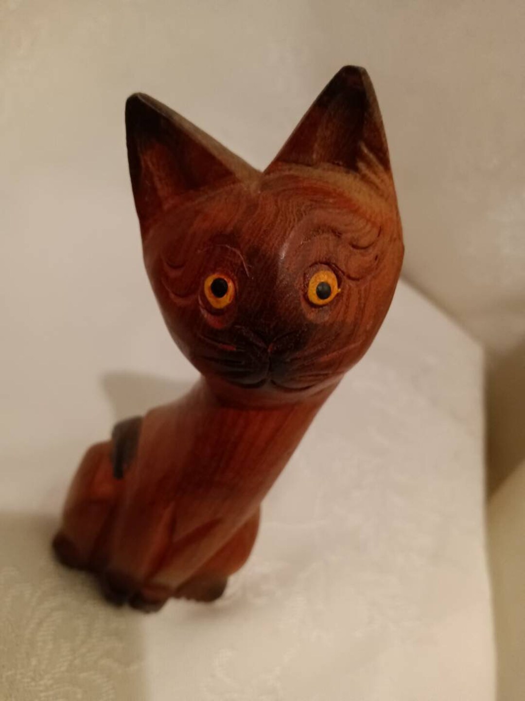 Cat, Cats Wood Cat, Handmade Wood Carved Cat, Wood Animal Carvings ...