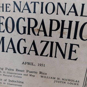 Magazine, Vintage National Geographic Magazine, Vintage Magazine, April ...