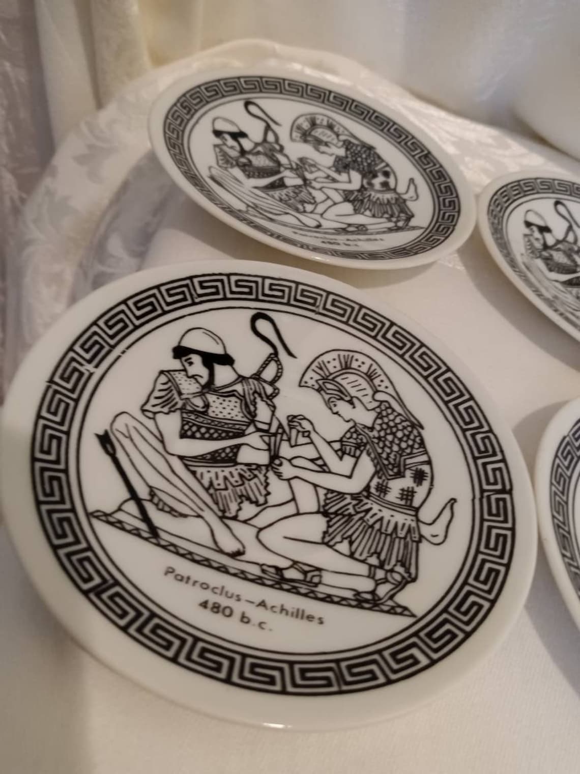 Plates, Vintage Plate, Desert Plate, Greek Plate, Greek Porcelain ...