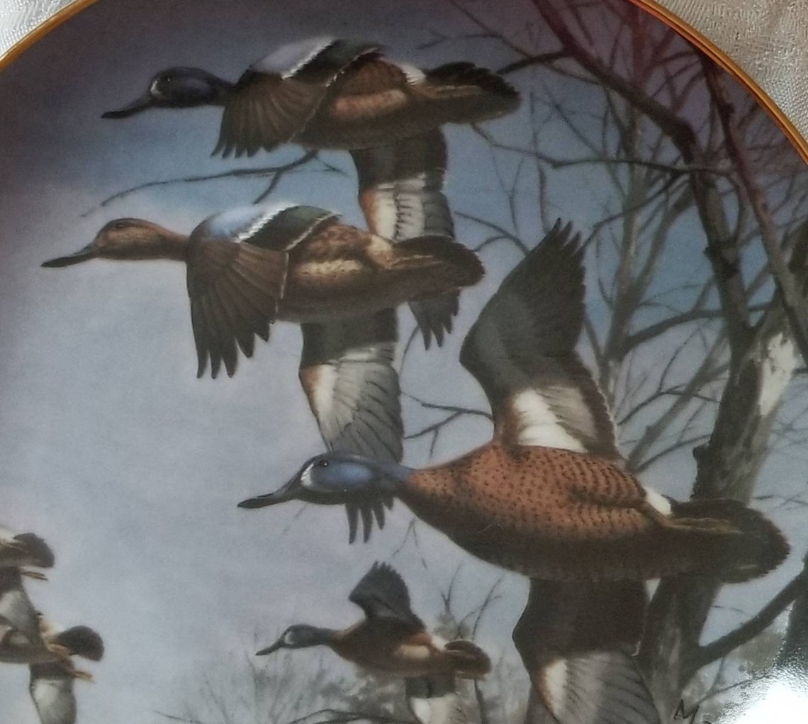 Misty Morning David Maass Plate Collection Ducks Duck - Etsy