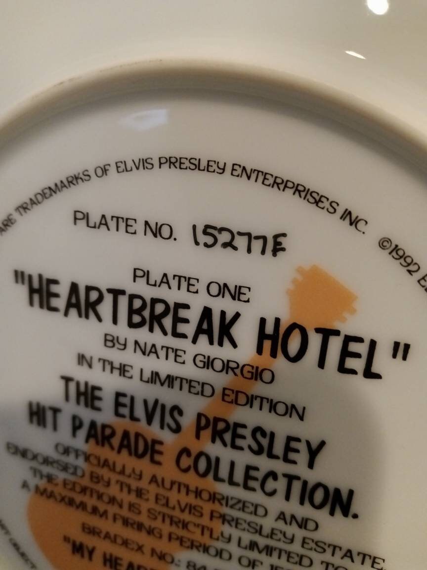 Vintage Plate Elvis Presley Collection Elvis Plate | Etsy