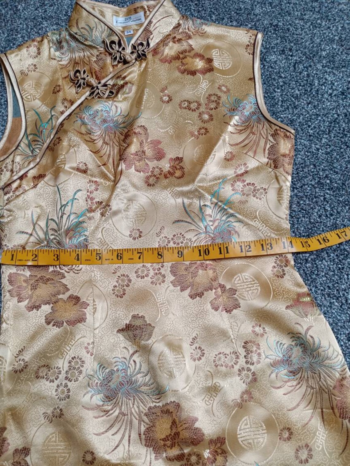Asian Dress, Asian Blouse, Asian Top, Gold Asian Dress, Women's Dress ...
