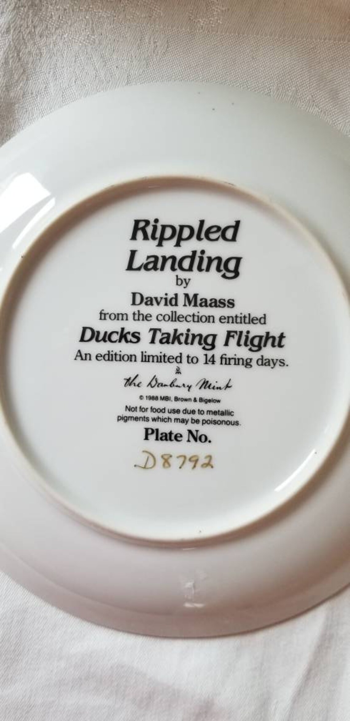 Rippled Landing, David Maass, Collectables, Duck Plate Collection ...