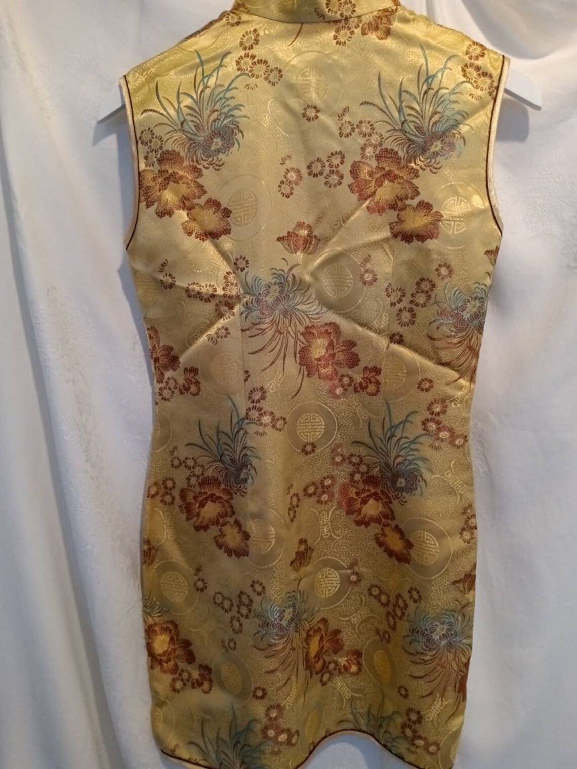Asian Dress, Asian Blouse, Asian Top, Gold Asian Dress, Women's Dress ...
