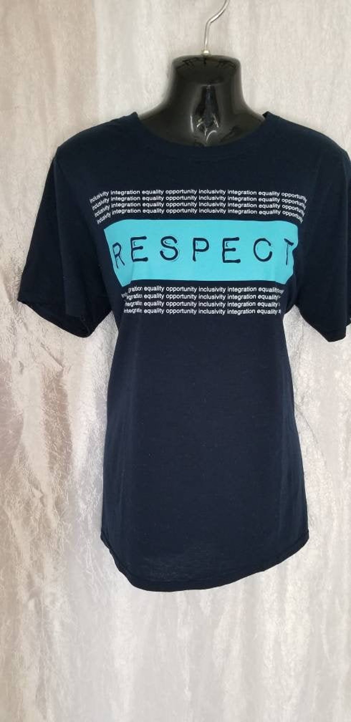 T-shirt Respect Graphic Tee Black Tshirt Size Medium - Etsy