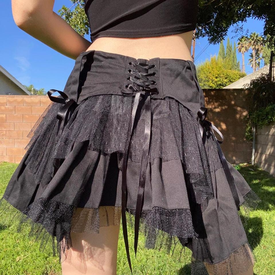 Hell Bunny Goth Tutu Black Mini Skirt - Etsy