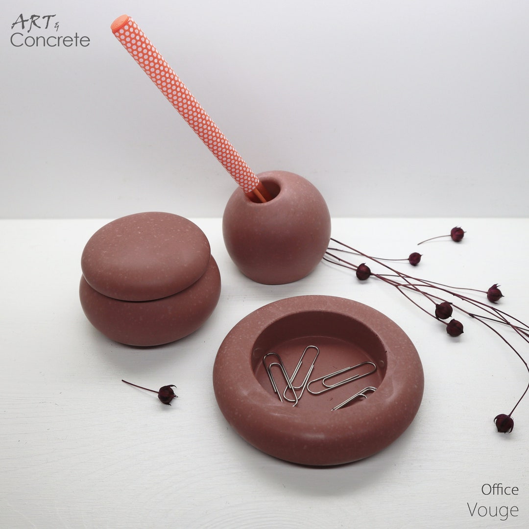 Table . Schreibtisch Organizer SET Beton . Concrete Office - Etsy