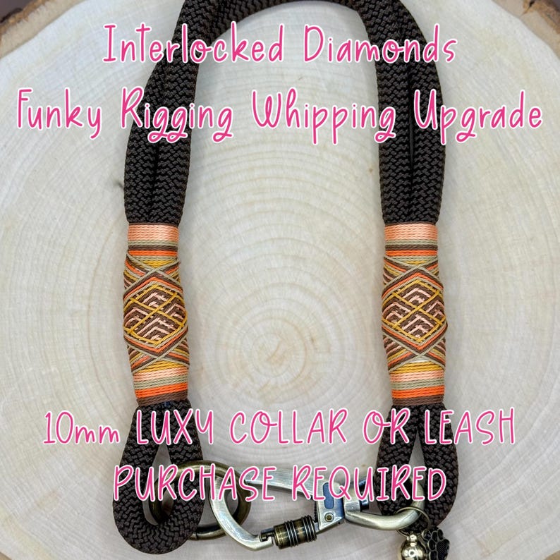 Wutz Paracord Dog Collar/leash Upgrade: Interlocked Diamonds Whipping ...