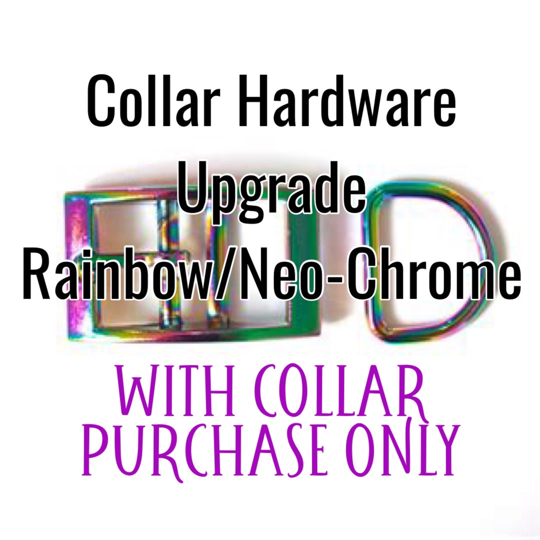 Rainbow Hardware Upgrade for Dog Collar - Etsy