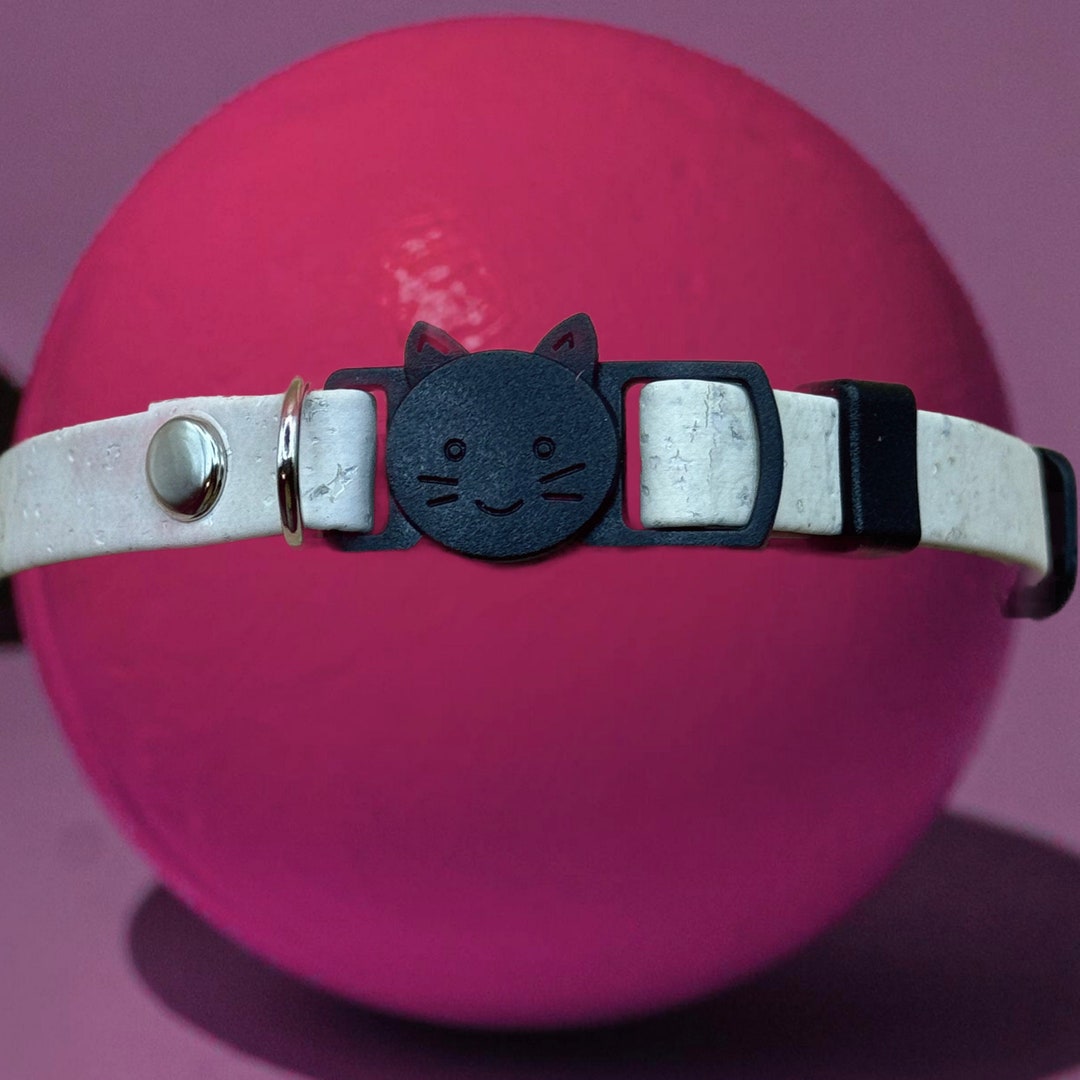 Design Your Own Purry Cork Vegan Leather Adjustable Cat Collar With ...