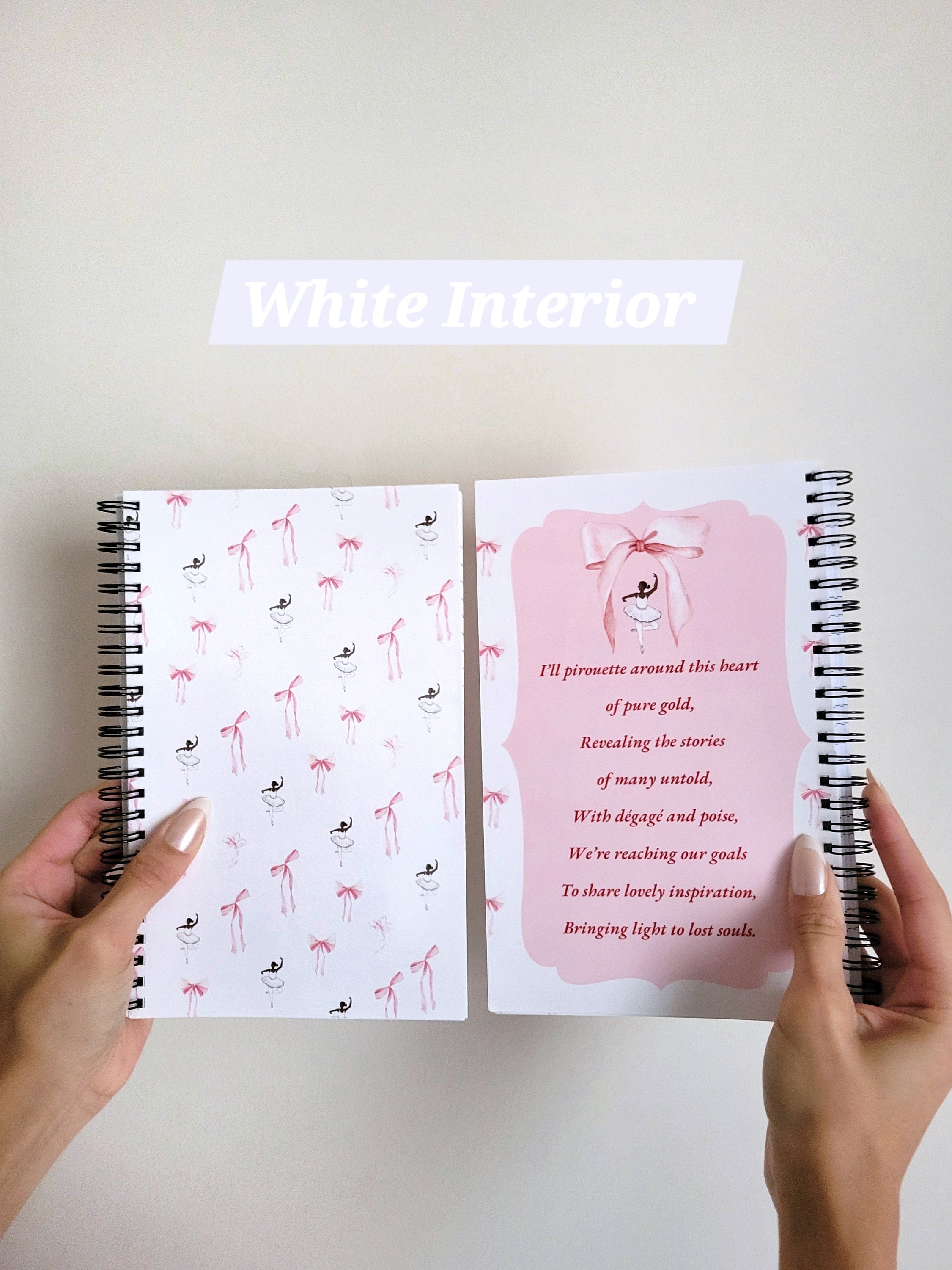 Ballerina Journal, Ballet Notebook, Dance Gift, Love to Dance, Black ...