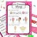 Ice Cream Play Menu, Ice Cream Store Menu, Pretend Play Food Printable ...